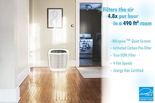 Whirlpool Whispure Air Purifier WP500 (New Version of AP51030K) 490 sq ft Filtration with True HEPA and Carbon Pre-Filter 8171434K, 1183054K. Compact Odor Allergen Eliminator (WP500P-Pearl White)