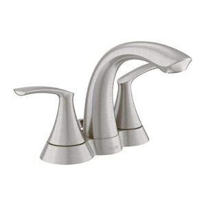 moen ws84550srn darcy 4" centerset 2-handle bathroom faucet in spot resist brushed nickel