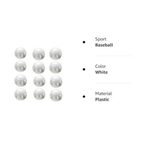 WIFFLE Ball Baseballs Official Size (12 Pack)