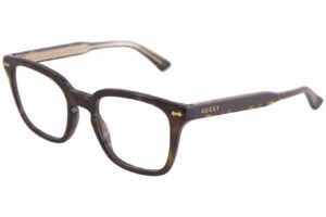 gucci 0184o 002 havana plastic square eyeglasses 50mm