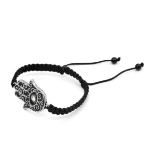 Controse Hamsa Hand Woven Bracelet (includes a 3mm clear crystal)