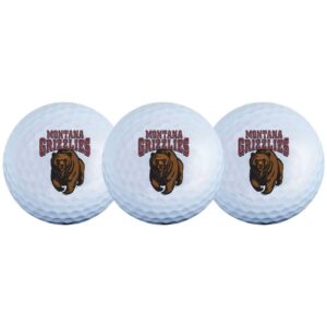 team effort montana grizzlies golf ball 3 pack