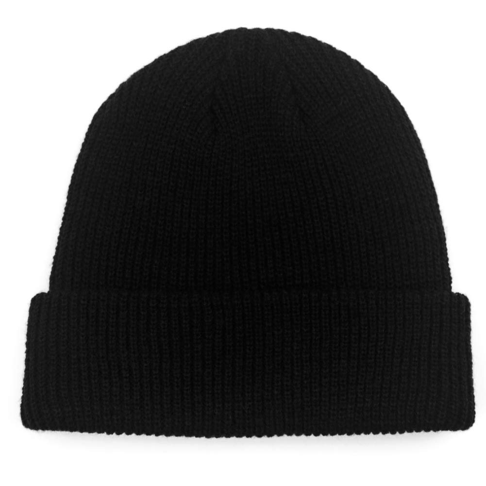 Paladoo Beanie Hat Knit Ski Cap Fisherman Beanie for Men Women (Black)