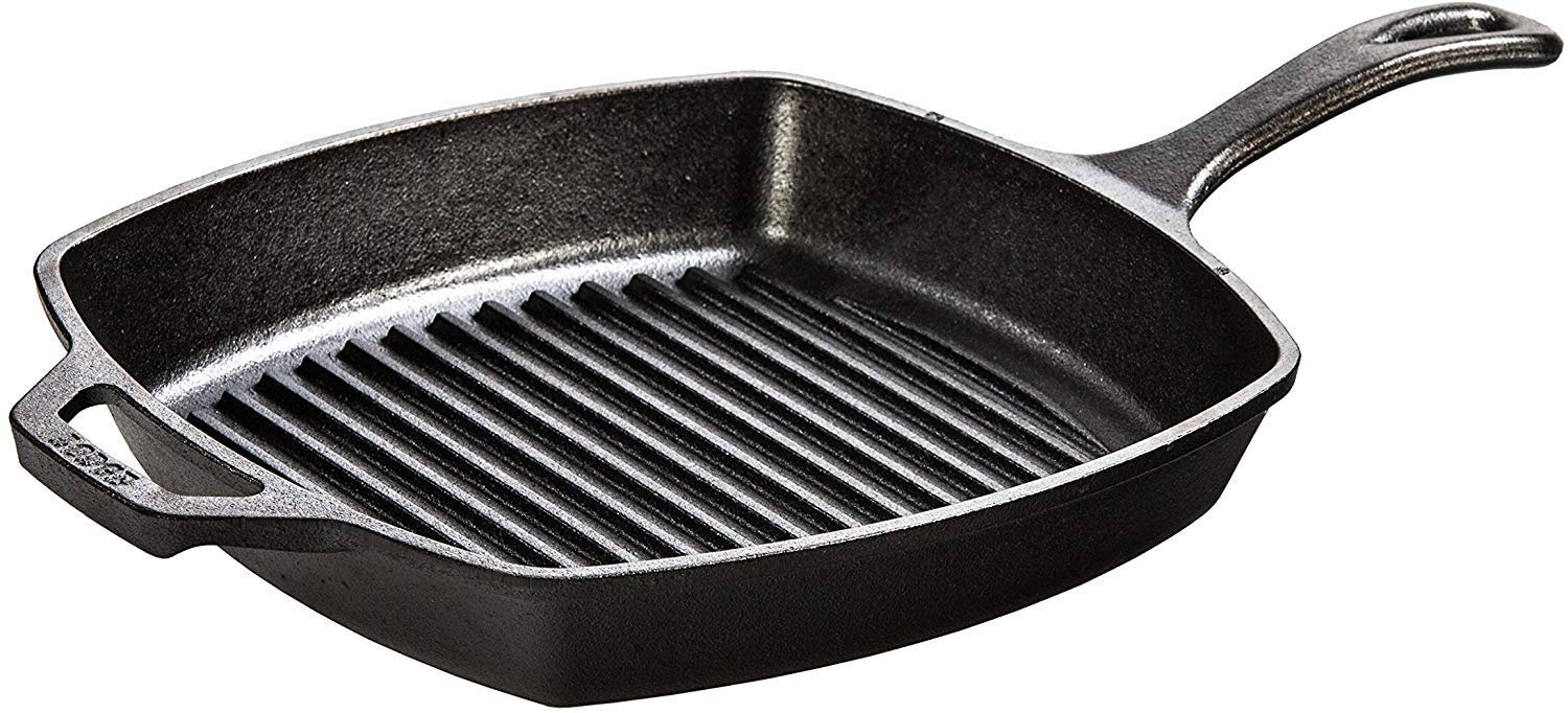 Lodge EMW6655096, 10.5" Grill Pan - Fish, Black