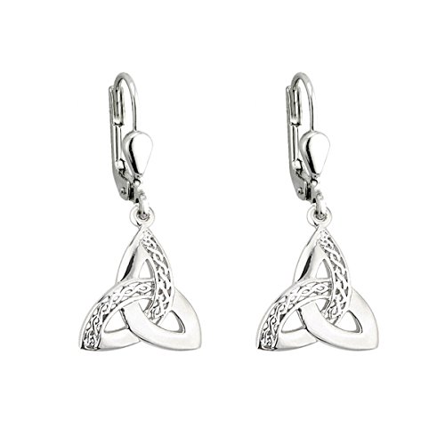 Biddy Murphy, Irish Trinity Earrings for Women, Genuine Celtic 925 Sterling Silver Jewelry, Made in Ireland, Crafted in Co. Dublin, by Artisan Jewelers