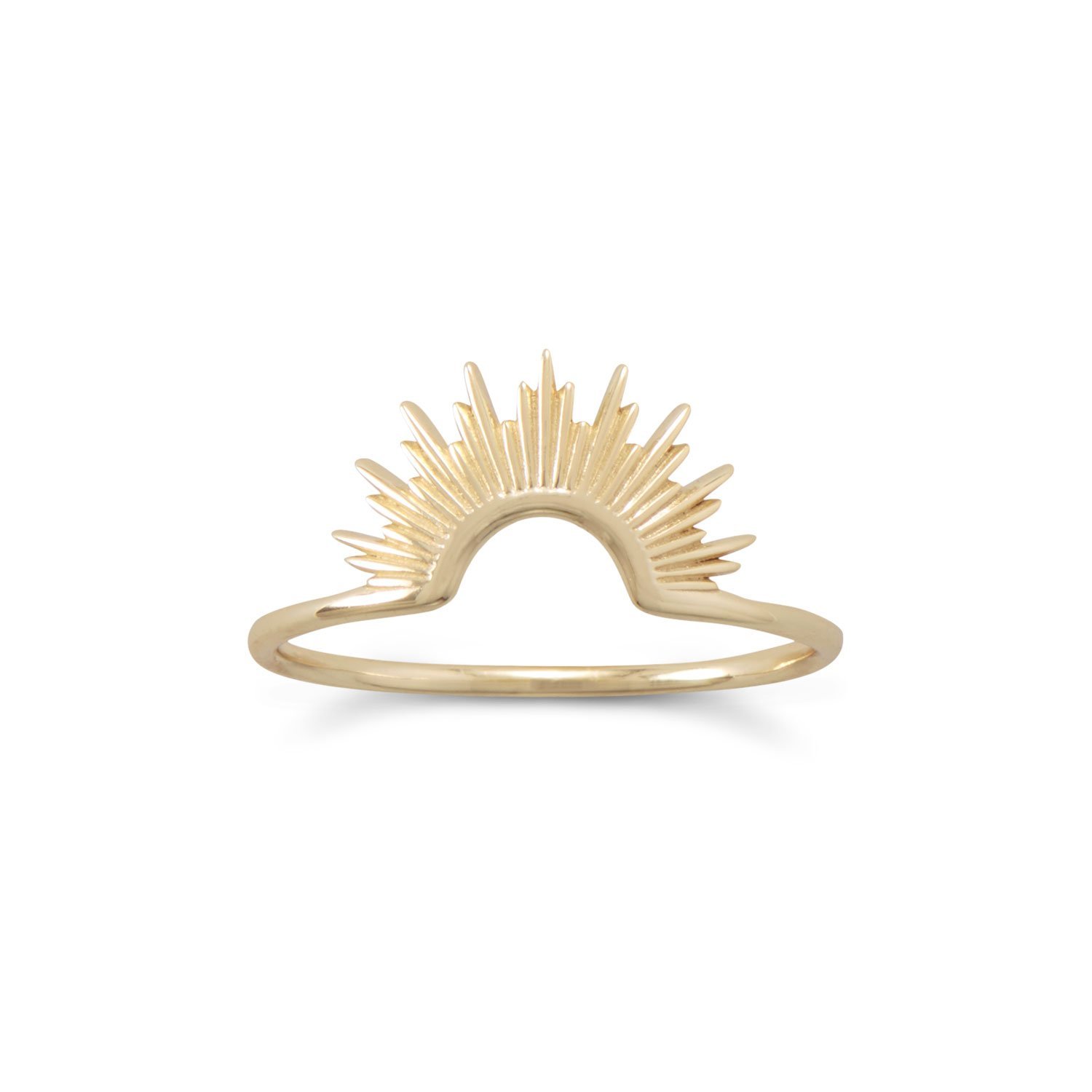 AzureBella Jewelry Sunrise Ring Gold-plated Half Sun Design