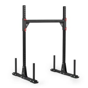 titan fitness t-3 series short 72" strongman yoke, 750 lb capacity, multi-functional stand for yoke carry, squat rack, push/pull sled, fat bar pull-up station, workout equipment for home or garage gym