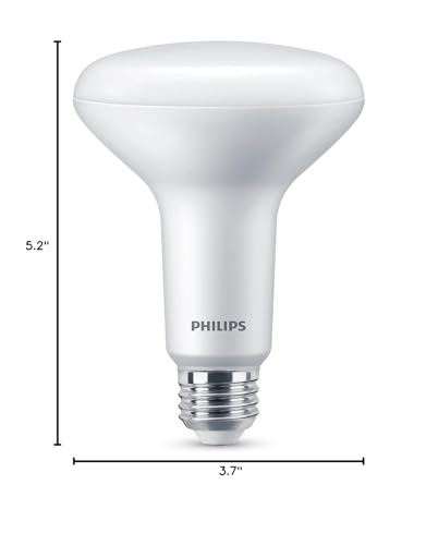 Philips LED Flicker-Free Frosted Dimmable BR30 Light Bulb - EyeComfort Technology - 650 Lumen - Soft White (2700K) - 7.2W=65W - E26 Base - Basic LED Old Version - Indoor - 12-Pack