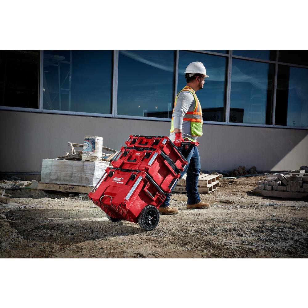 Heavy Duty, Versatile And Durable Modular Storage System PACKOUT 22 in.Tool Box By Milwaukee, Interior Organizer Trays, Heavy Duty Latches