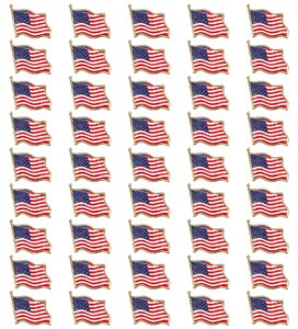 50 pcs american flag lapel pin waving for veterans independence memorial day decorations gifts usa flag pins 4th of july accessaries