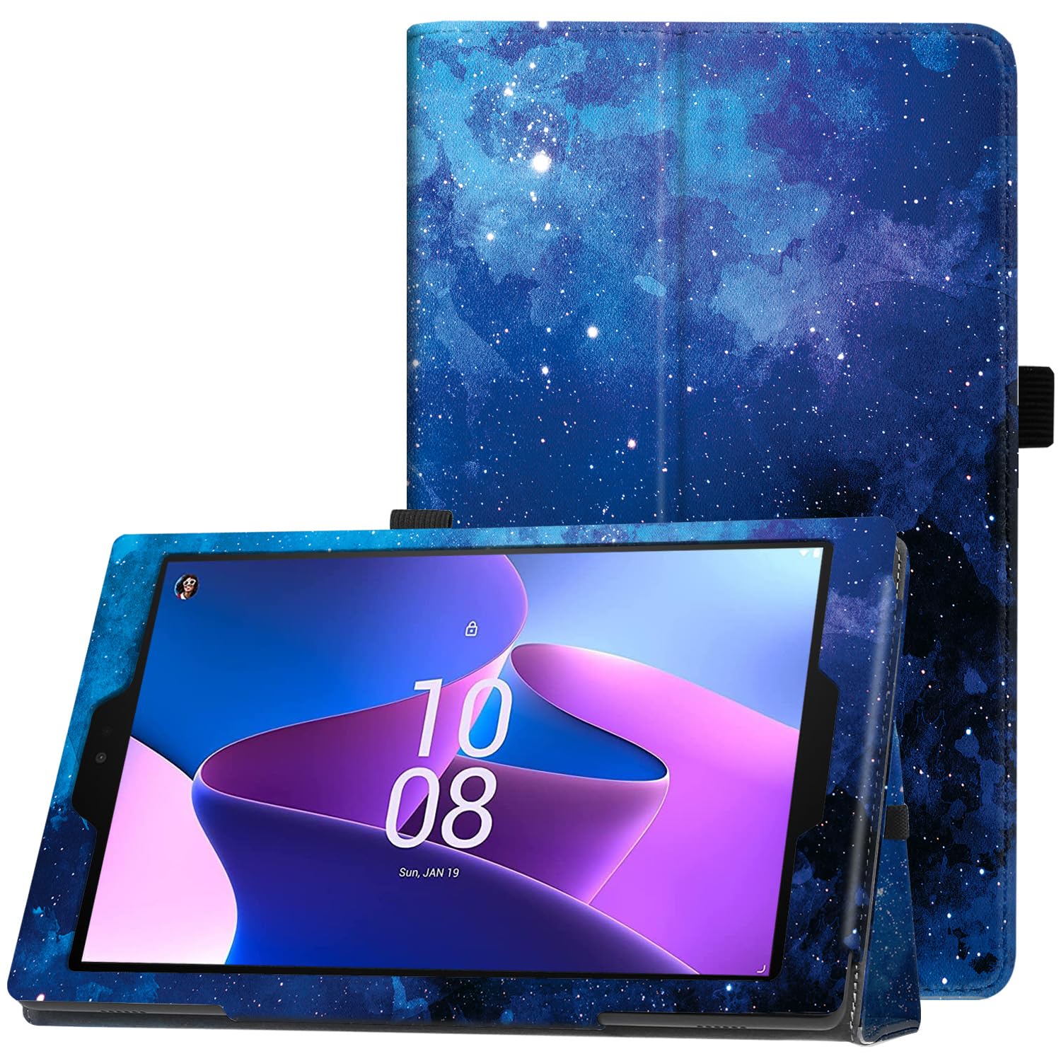 Famavala Folio Case Cover for 10.1" Fire HD 10 Tablet (Previous 9th / 7th / 5th Generation, 2019/2017 /2015 Release) (BlueSky)