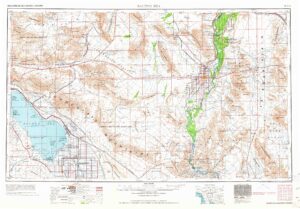 yellowmaps salton sea ca topo map, 1:250000 scale, 1 x 2 degree, historical, 1965, 22.1 x 31.7 in - tyvek