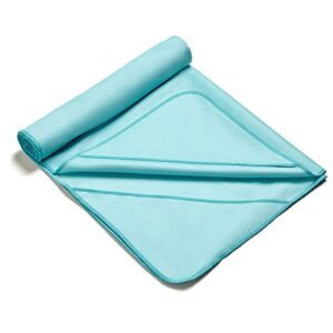 Mission VaporActive Yoga Mat Towel, Blue Curacao, 24.5" x 69"