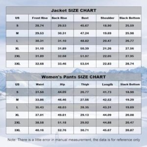 RIUIYELE Women's Ski Jackets and Pants Set Waterproof Insulated Snowsuit Winter Warm Skisuit Fashion Snowboarding Snow Coat (style1,M)