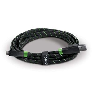 dreamgear (drkj0) flat charging cable for bionik lynx xbox one black/green