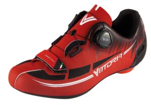 vittoria fusion 2 road cycling shoes (41 m eu / 8 d(m) us, red/black)