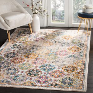 safavieh aria collection area rug - 9' x 12', beige & multi, floral distressed design, non-shedding & easy care, ideal for high traffic areas in living room, bedroom (ara161e)