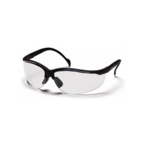 pyramex sb1810st venture ii safety glasses with anti-fog lens, standard, black (pack of 12)