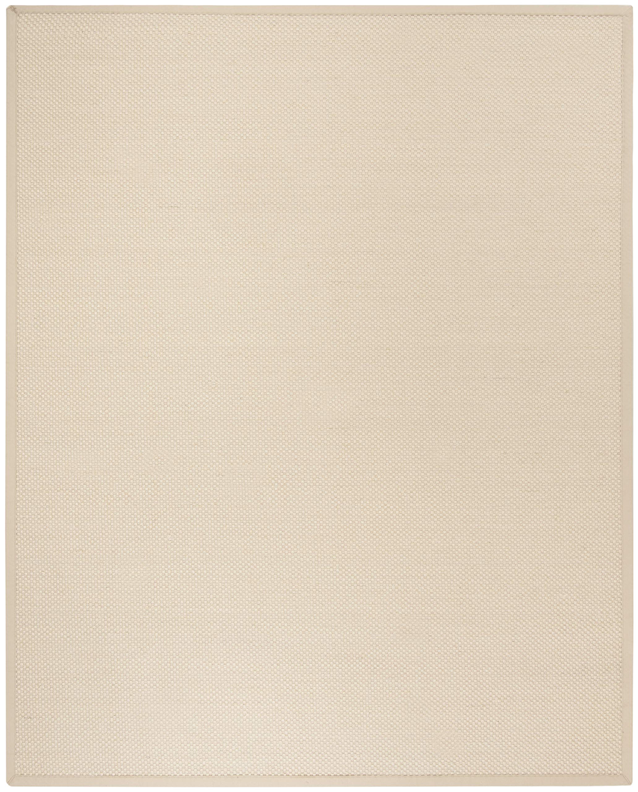 Safavieh Natural Fiber Collection Area Rug - 8' x 10', Ivory & Light Beige, Border Sisal Design, Easy Care, Ideal for High Traffic Areas in Living Room, Bedroom (NF150A)