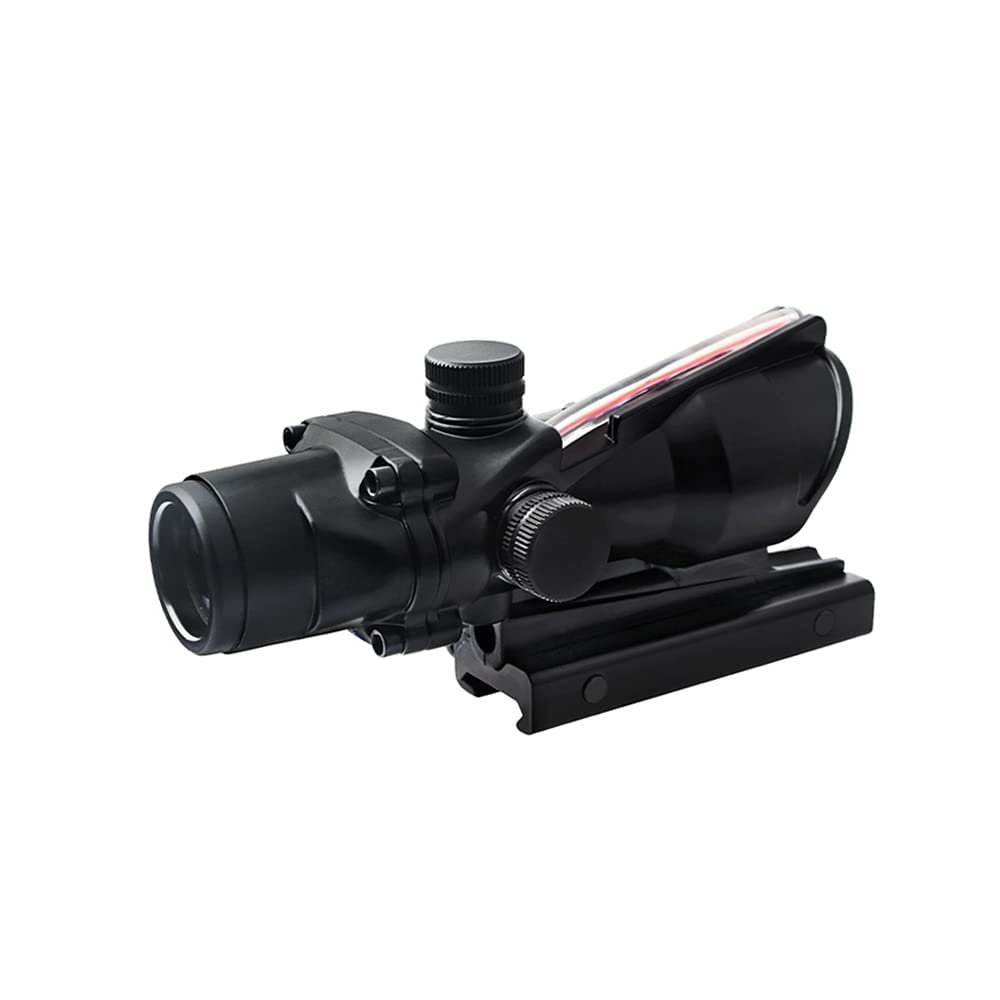 HWZ 4x32 Scope 4x32 Sight Real Red Illuminated Fiber Optic Scope (red)