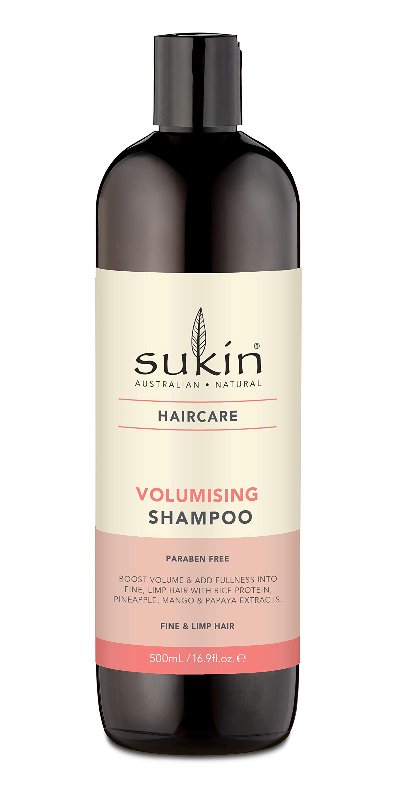 Sukin Volumising Shampoo, Fine and Limp Hair, 16.9 Fl Oz