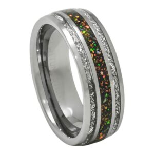 pch jewelers 8mm tungsten ring created-opal imitated meteorite wedding band 7-13 (13)