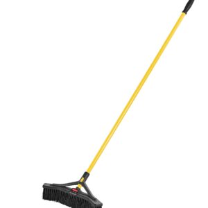 Rubbermaid Commercial Products Maximizer Push-to-Center Broom with Multi-Purpose Bristle, 18" Wide, Black (2018727)