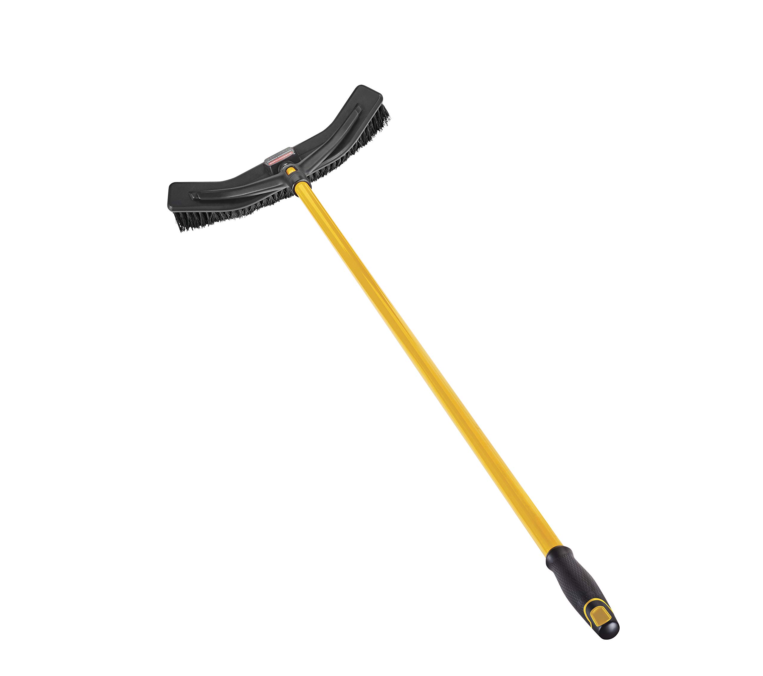 Rubbermaid Commercial Products Maximizer Push-to-Center Broom with Multi-Purpose Bristle, 18" Wide, Black (2018727)