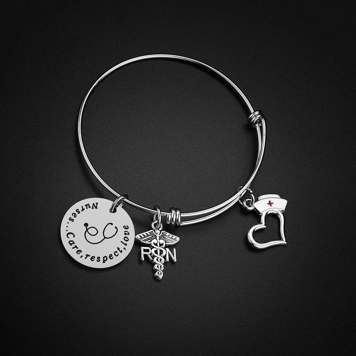 Nurse Gifts for Women - RN Nurse Bracelet, Nursing Graduation Gifts, Nurse Practitioner Gifts, Christmas Gifts for Nurse