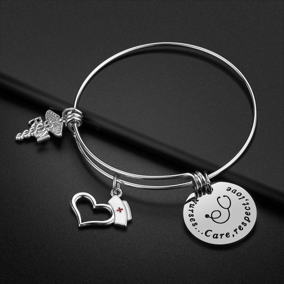 Nurse Gifts for Women - RN Nurse Bracelet, Nursing Graduation Gifts, Nurse Practitioner Gifts, Christmas Gifts for Nurse