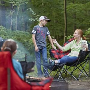 Guide Gear Camping Chair Foot Stool, Folding, Collapsible, Portable Footrest Black