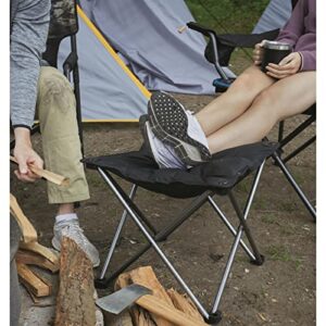 Guide Gear Camping Chair Foot Stool, Folding, Collapsible, Portable Footrest Black