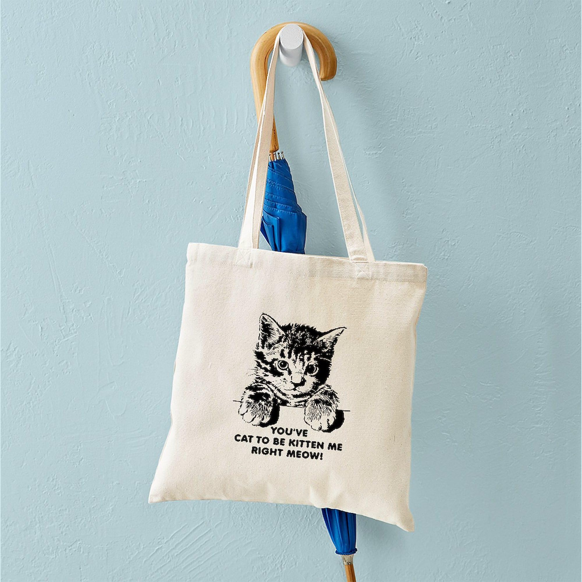 CafePress You've Cat To Be Kitten Me Right Meow Funny Tote B Natural Canvas Tote Bag, Reusable Shopping Bag