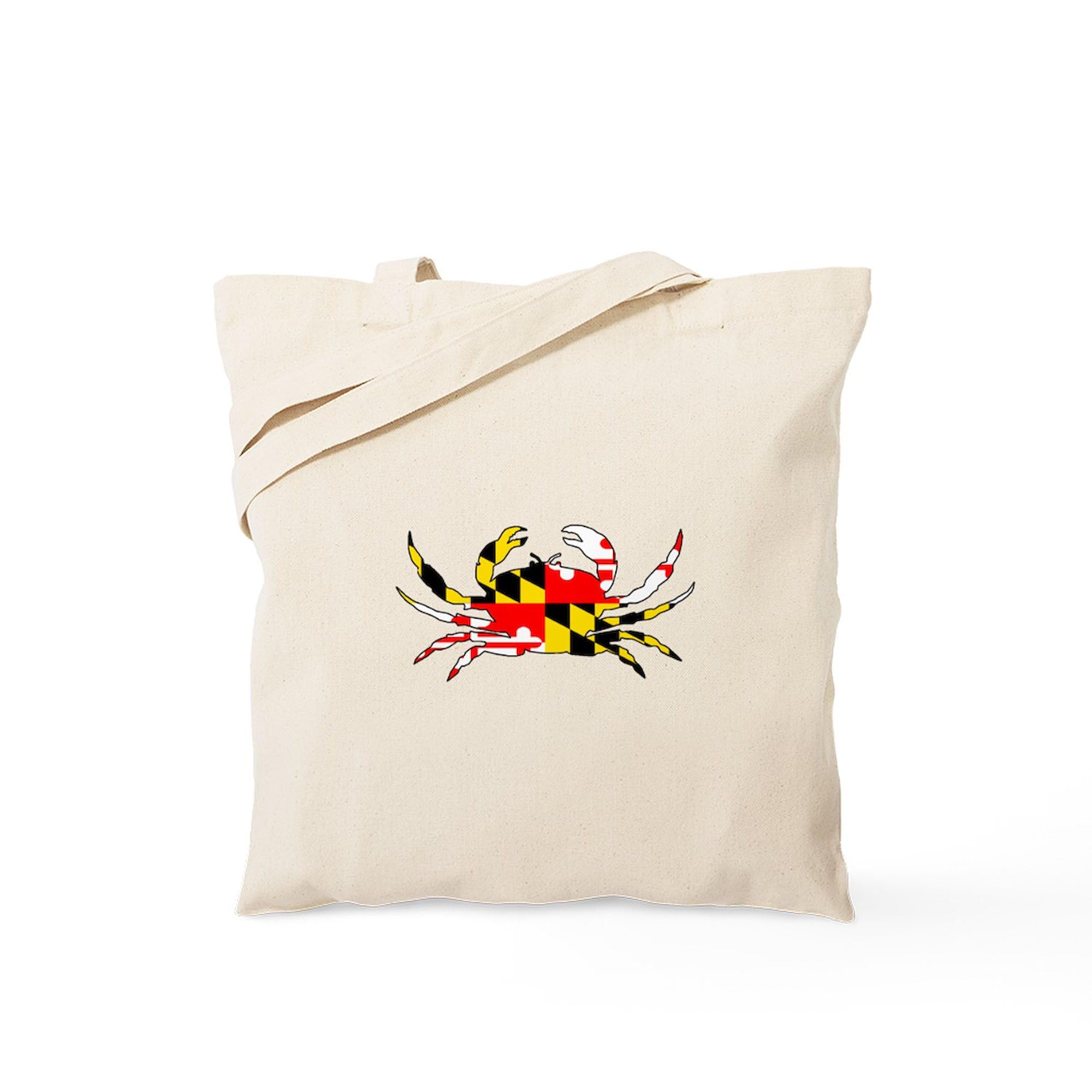 CafePress Maryland Crab Tote Bag Natural Canvas Tote Bag, Reusable Shopping Bag