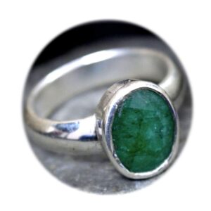 55carat natural emerald silver ring for women 4 carat astrological birthstone size 5,6,7,8,9,10,11,12,13