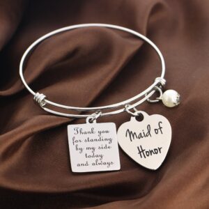 YEEQIN Maid of Honor Gift, Bridesmaid Gift, Wedding Gift, Maid Of Honor Bangle Bracelet