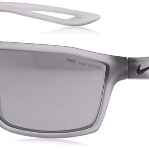 Nike Legend S Rectangular Sunglasses, Matte Cool Grey/Black, 60 mm