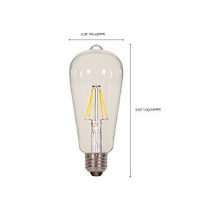 Satco S9895 Medium Bulb in Light Finish, 5.50 inches, 1 Count (Pack of 1), Clear