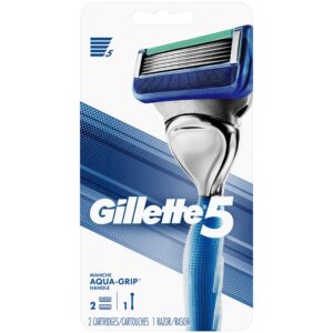 gillette5 men's razor handle + 2 refills