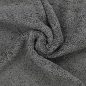 Luxury Hotel & Spa Collection Highly Absorbent, Quick Dry 100% Turkish Cotton 700 GSM, Eco Friendly Towel, for Bathroom Dobby Border Soft Bath Towel Set 27 X 54 (Gray, Bath Towels - Set of 2)