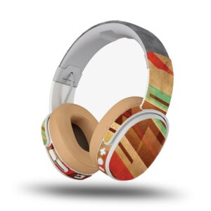 mightyskins skin compatible with skullcandy crusher wireless - abstract wood | protective, durable, and unique vinyl decal wrap cover | easy to apply, remove, and change styles | made in the usa