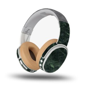 mightyskins skin compatible with skullcandy crusher wireless - green marble | protective, durable, and unique vinyl decal wrap cover | easy to apply, remove, and change styles | made in the usa