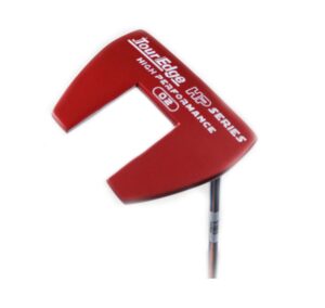 tour edge male hp series putter (men's, right hand, steel, uniflex, putter), red, putter