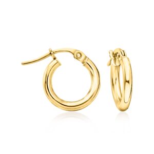 rs pure by ross-simons 14kt yellow gold 2mm small hoop earrings