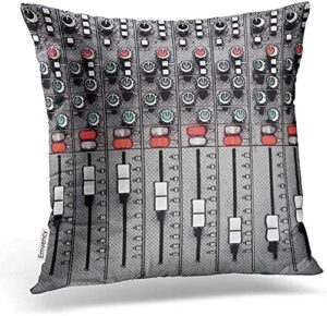 emvency square 16x16 inches decorative pillowcase music mixer sound funny dream of a tuner polyester decor throw pillow cover with hidden zipper for bedroom sofa