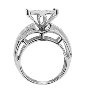 White Diamond Sterling Silver Ring, 0.33 Ct Round Cut Diamond Wedding Ring, Multi Band Diamond Ring gift for Women