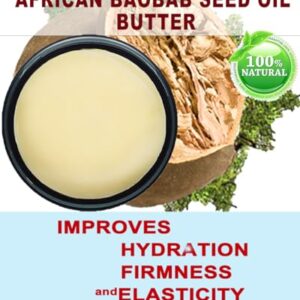 Botanical Beauty BAOBAB SEED OIL BUTTER 100% Natural RAW VIRGIN UNREFINED for Skin, Hair, Lip and Nail Care. 8 Fl. oz. - 240 ml. Rich in Vitamin E