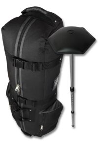 caddydaddy golf cdycon2gp constrictor grey with north pole golf bag travel cover, black/grey