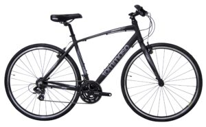 tommaso sorrento shimano tourney hybrid fitness bike, matte black/grey - medium