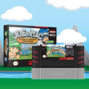 Retro-Bit Joe & Mac: Ultimate Caveman Collection SNES Cartridge - 3 Games in 1 - Super NES